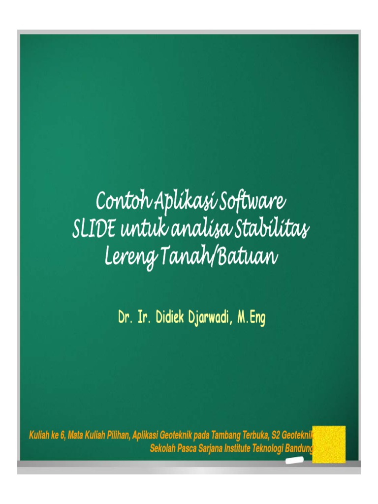 2017, Kuliah Ke 6, Contoh Aplikasi Software SLIDE (Compatibility Mode ...
