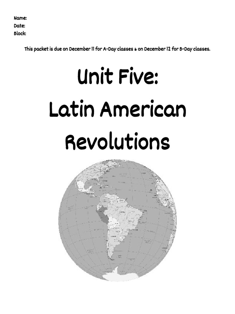Unit Five Latin American Revolutions | PDF | Haiti | Latin America