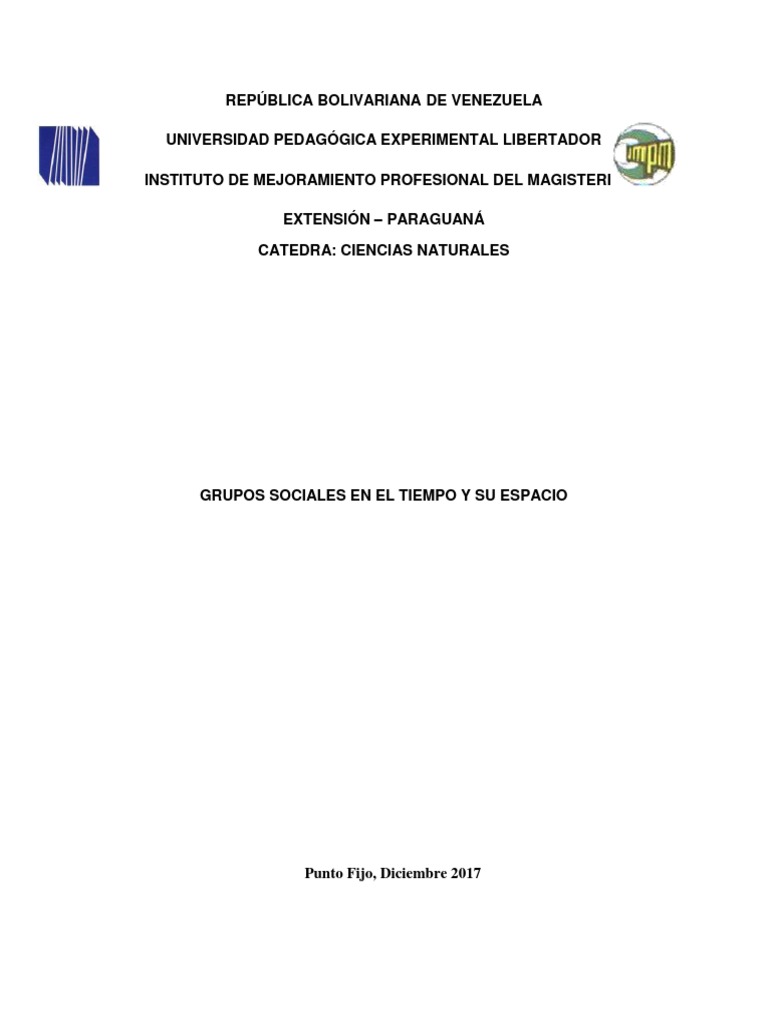 Grupos Sociales en El Tiempo y Su Espacio | PDF | Sociedad | Hora
