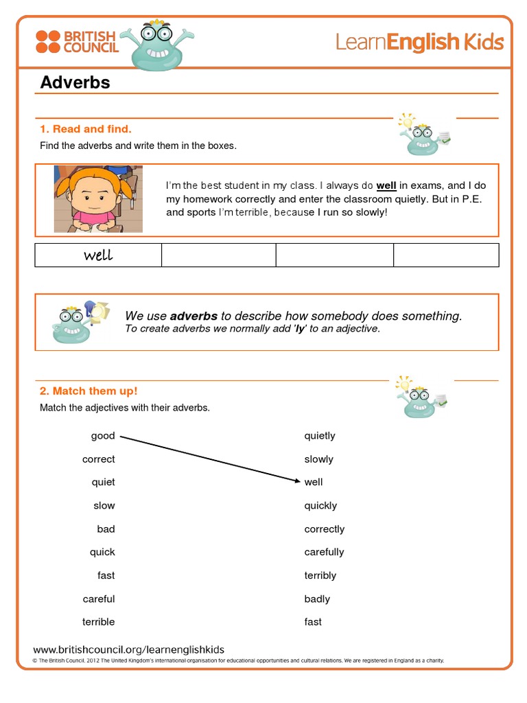 Grammar Games Adverbs Worksheet | PDF