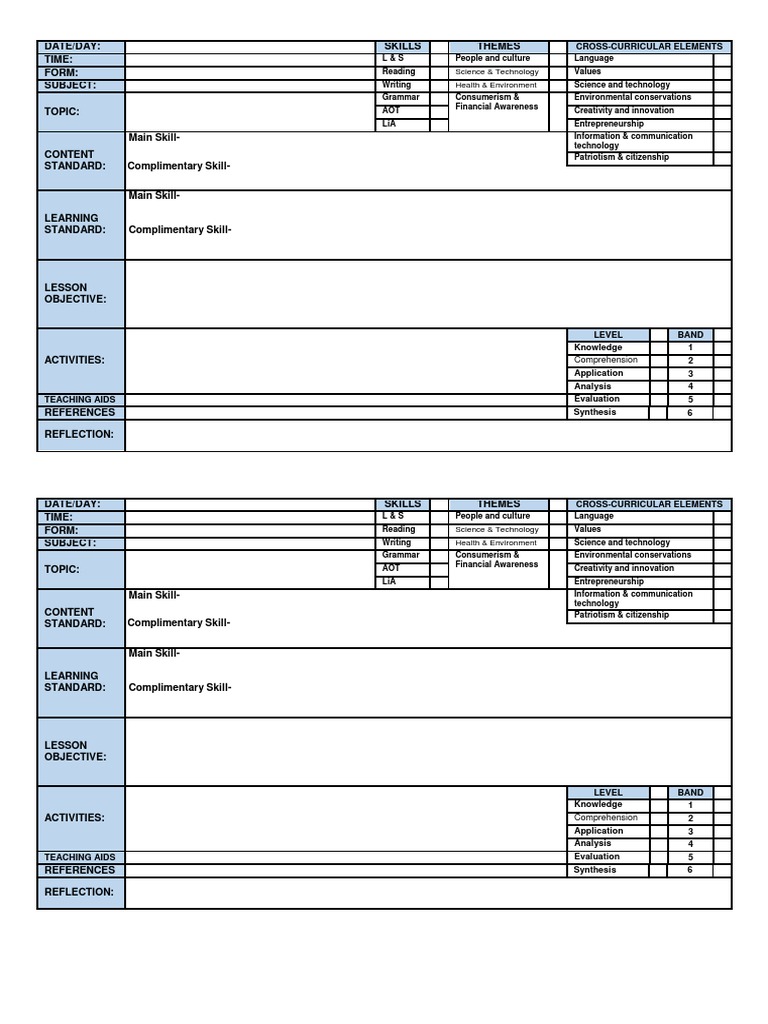 Cross-Curricular Elements: Science & Technology Health & Environment ...