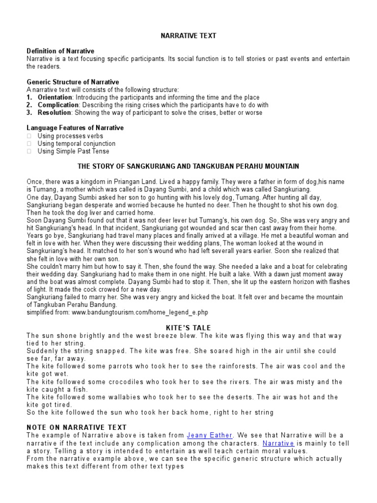 Narative Text | PDF | Plot (Narrative) | Narrative
