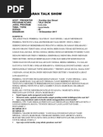 Contoh Script Program Talkshow | PDF