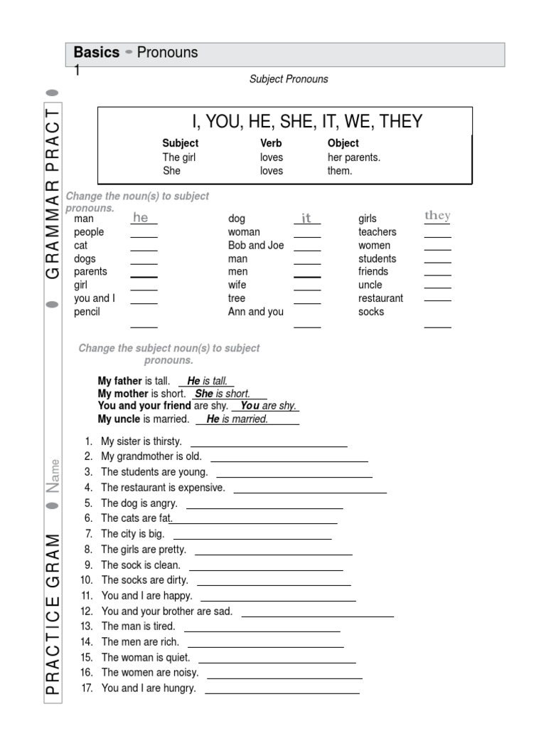 Grammar Practices 10 Sample Worksheets | Download Free PDF | Object ...