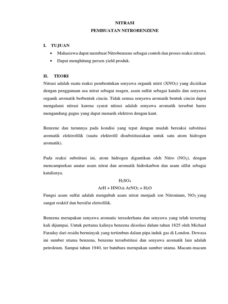 Laporan Tetap Nitrasi | PDF | Seni