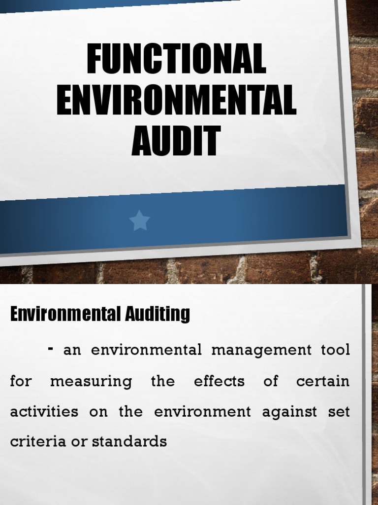 Functional Environmental Audit | PDF | Home & Garden | Technology ...