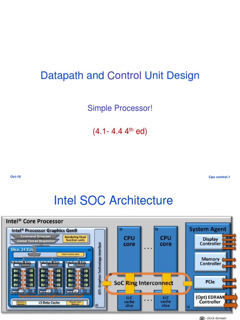 Datapath Control Unit Design | PDF | Central Processing Unit | Input/Output