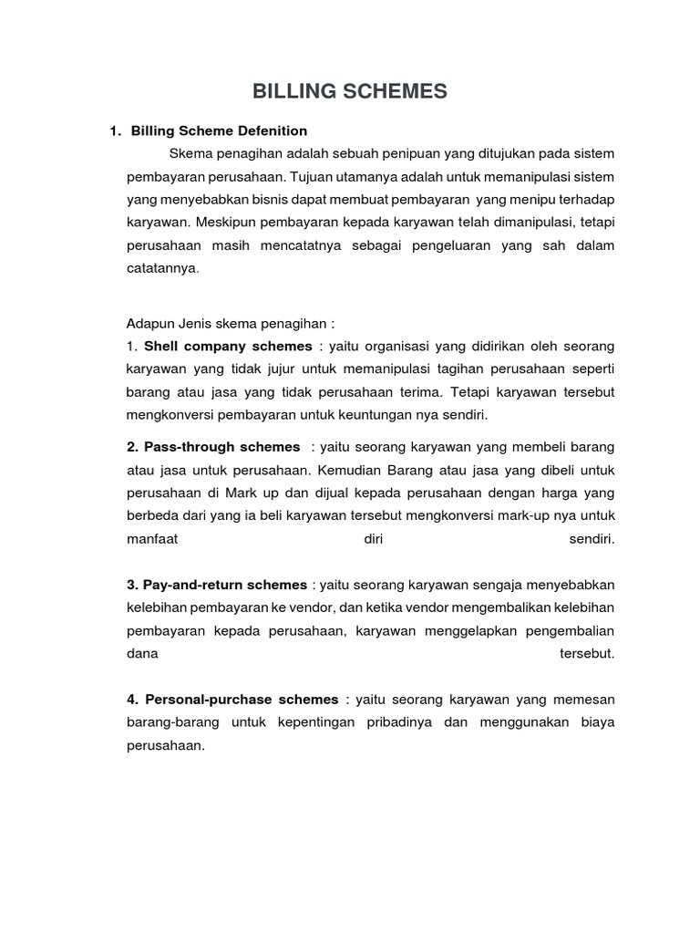 2modul 2 Billing Schemes | PDF