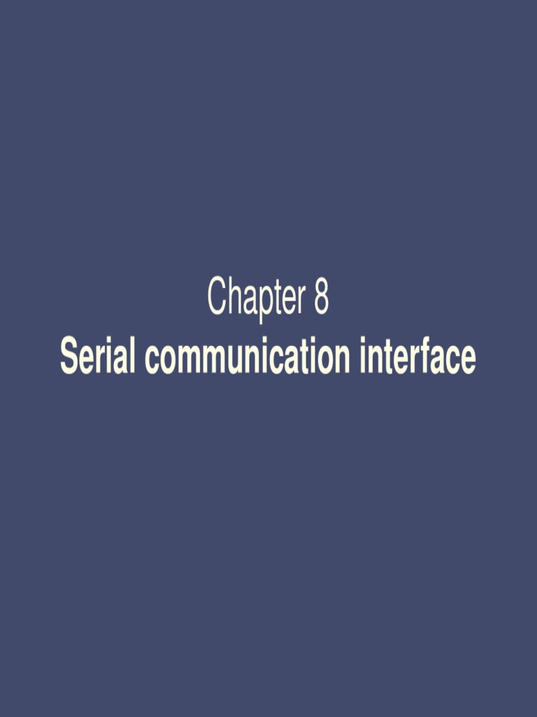Serial Communication Interface PDF | PDF | Data Transmission | Digital ...