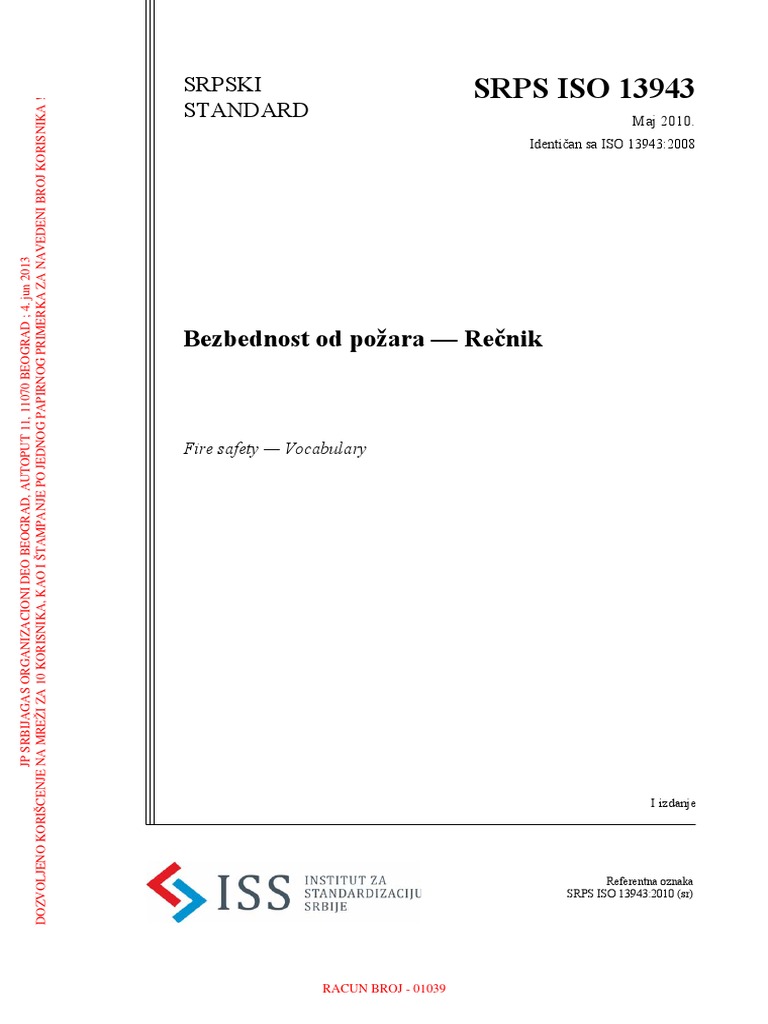 Srps Iso 13943 | PDF