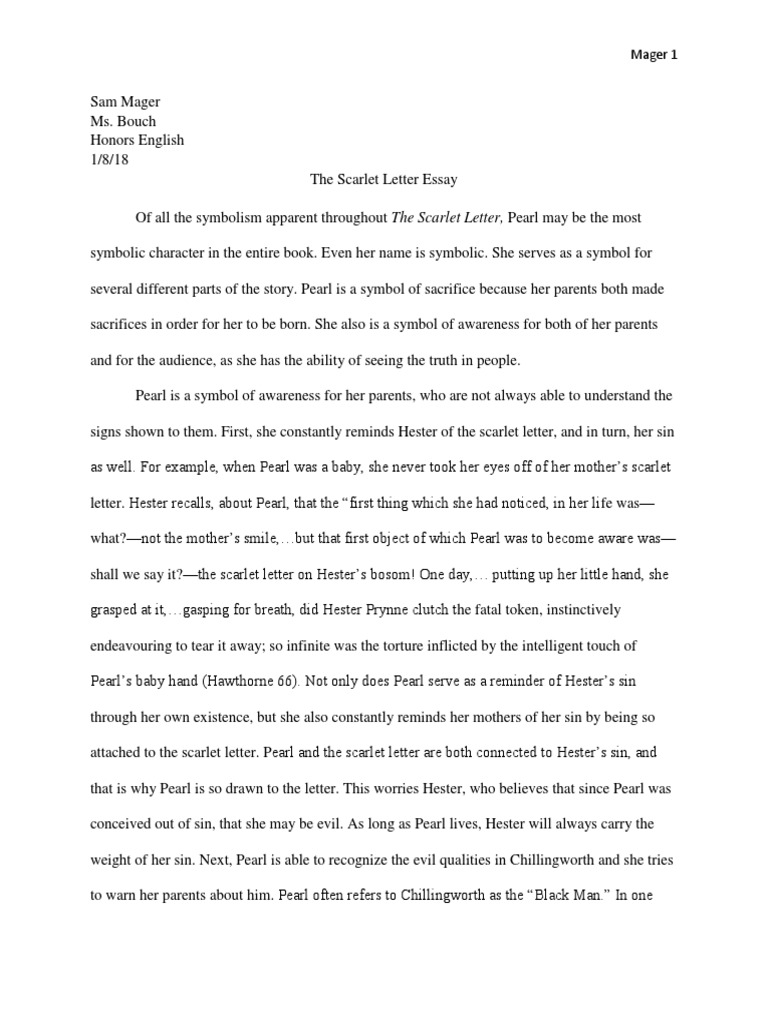 Pearl's Symbolism in The Scarlet Letter | PDF | The Scarlet Letter ...