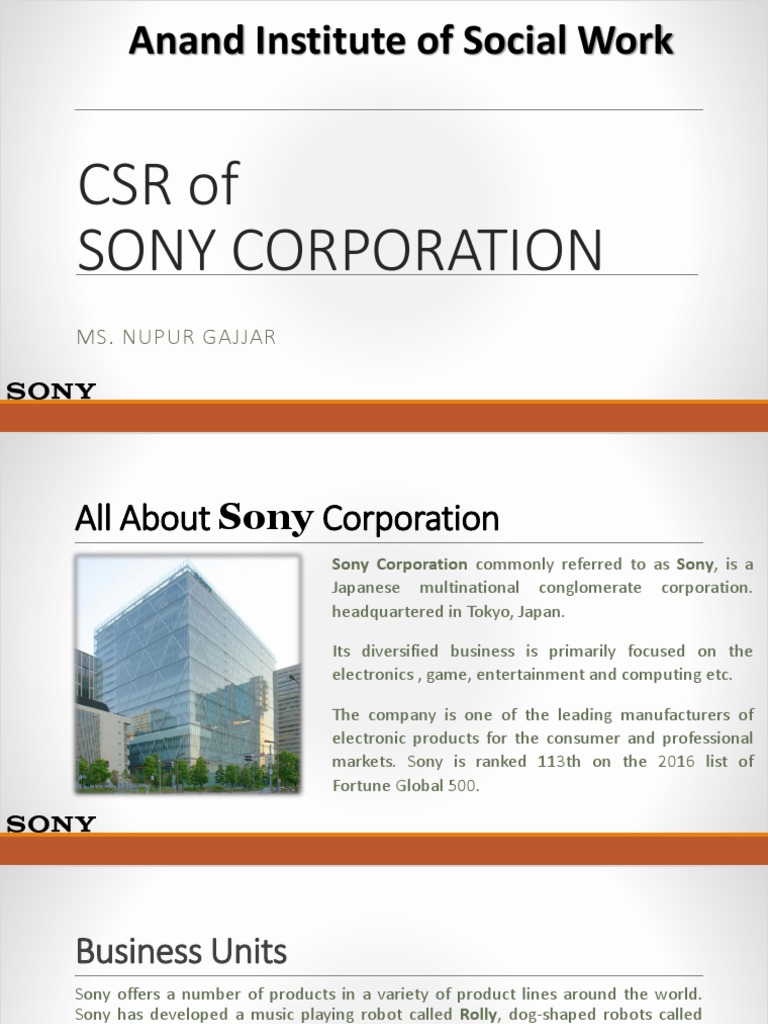 CSR SONY | Sony | Corporate Social Responsibility