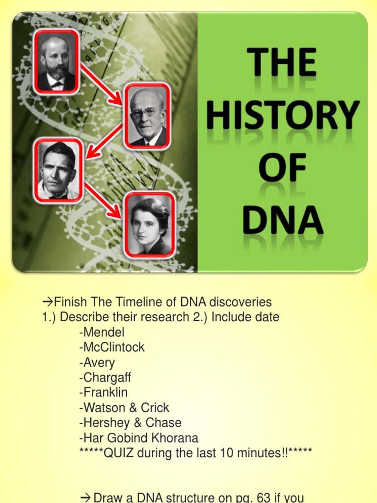 History of Dna - Scientists | PDF | Dna | Genetics