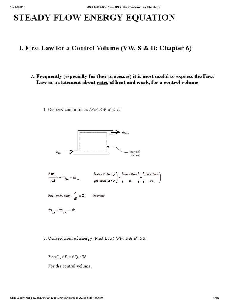 Steady Flow Energy Equation Overview | PDF | Fluid Dynamics | Temperature