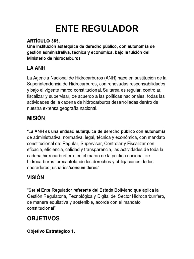 Ente Regulador | PDF