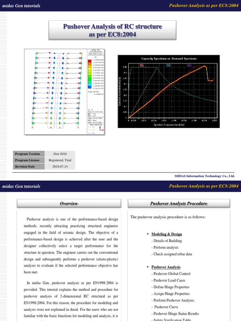 Ppt Pushover Analysis Tutorial 6 Revised By Nithil Pdf Strength Of 5684