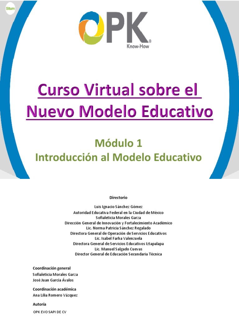 Modulo1 Introduccion Modelo Educativo | PDF | Prueba (evaluación) | Cognición