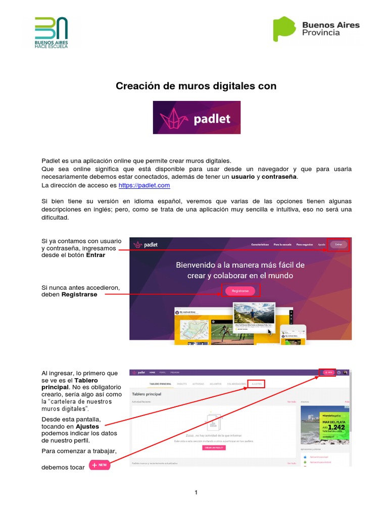 Guía Padlet | Descargar gratis PDF | Código QR | Contraseña