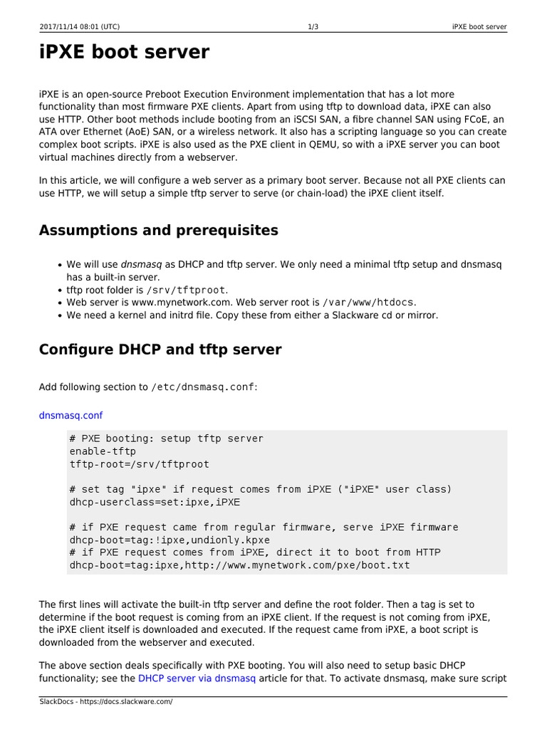 Ipxe Boot Server | PDF | Web Server | Internet & Web