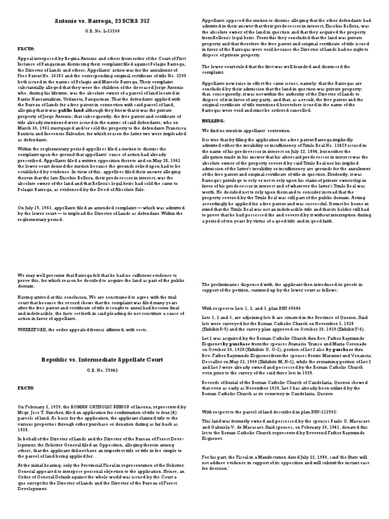 Antonio vs. Barroga | PDF | Lawsuit | Judgment (Law)