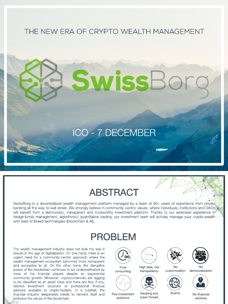 Swissborg Pitch Deck | PDF