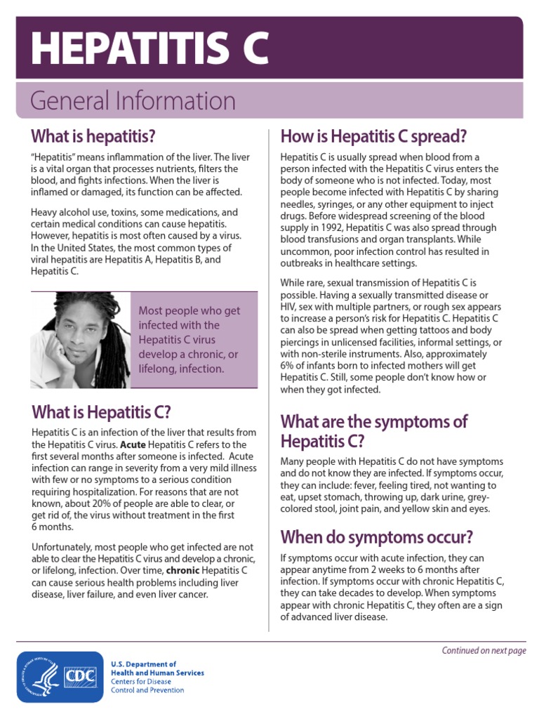 He PC General Fact Sheet | PDF | Hepatitis C | Hepatitis
