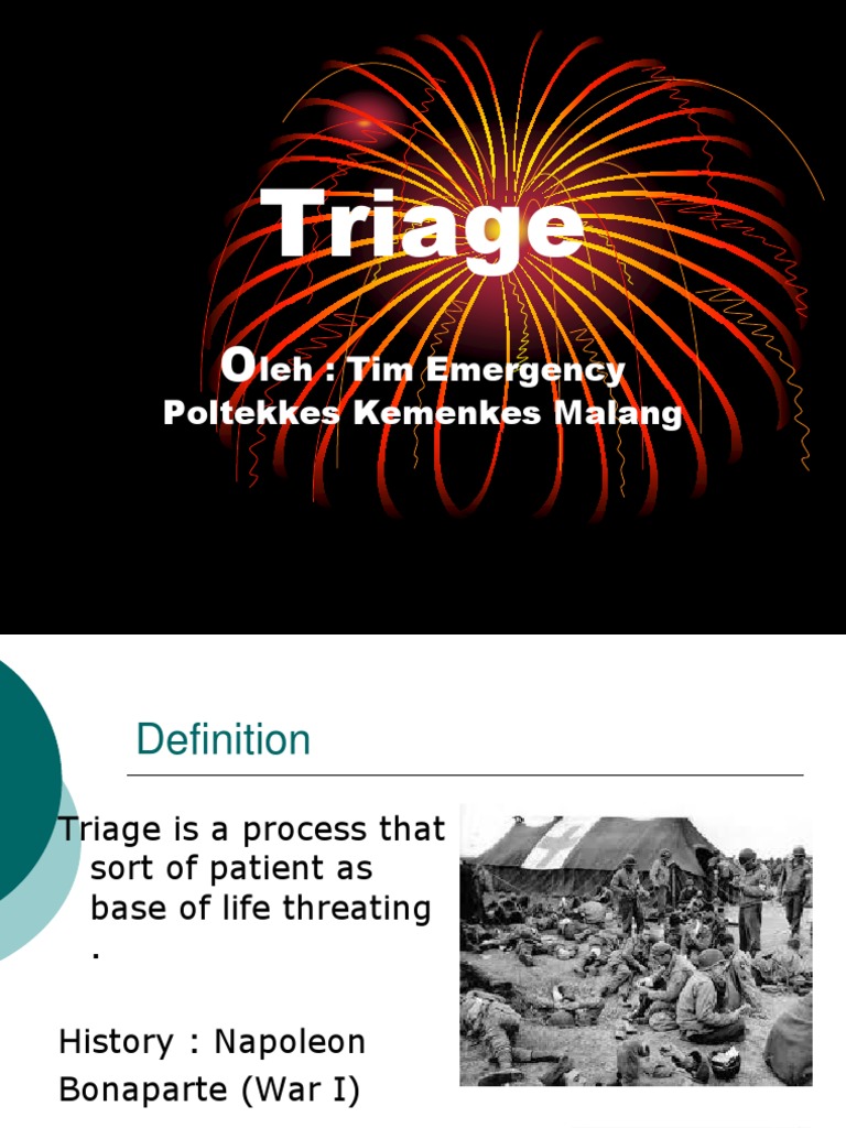 metode Triase | Emergency Medical Services | Diseases And Disorders