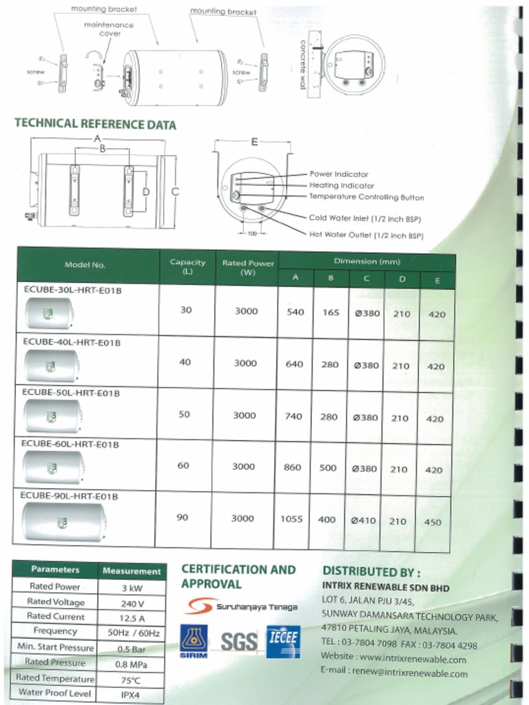 (Intrix) Hot Water Storage Tank | PDF