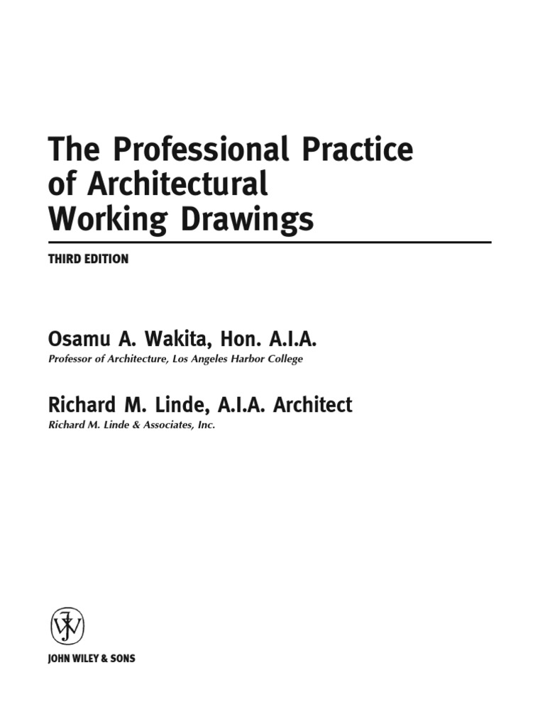 Professional Practice of Architectural Drawings | PDF