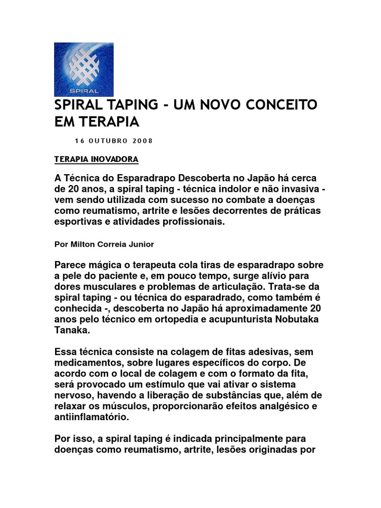 Spiral Taping | PDF | Acupuntura | Dor