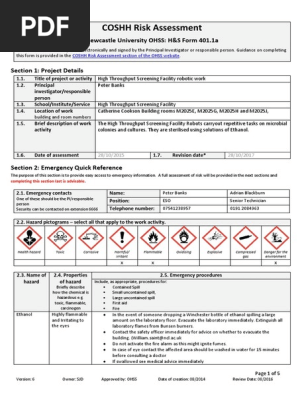 COSHH Data Sheet PHS Direct, 48% OFF