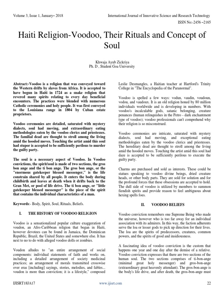Voodoo Rituals and Soul Concepts in Haiti | PDF | Haitian Vodou ...