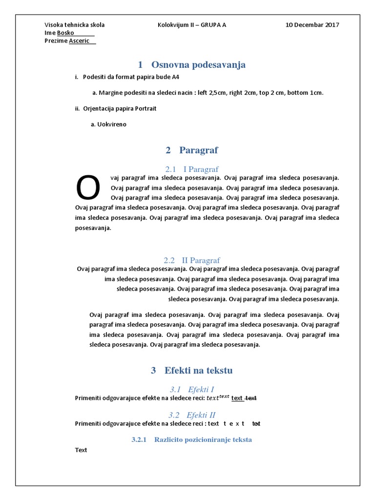 Osnovna Podesavanja | PDF