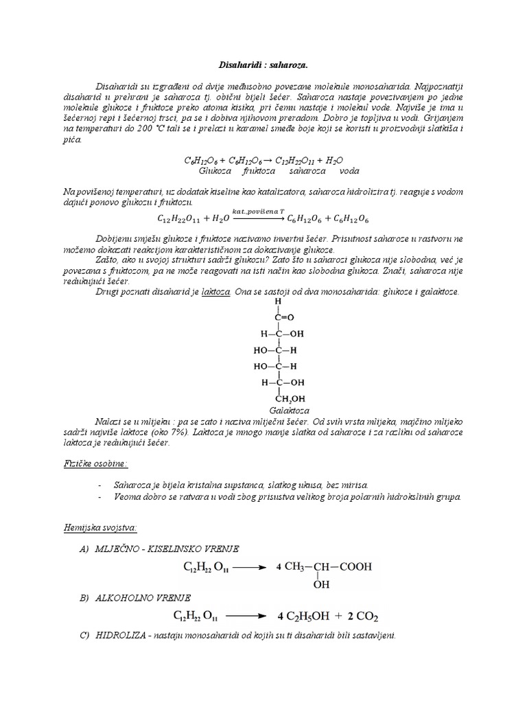 Disaharidi | PDF