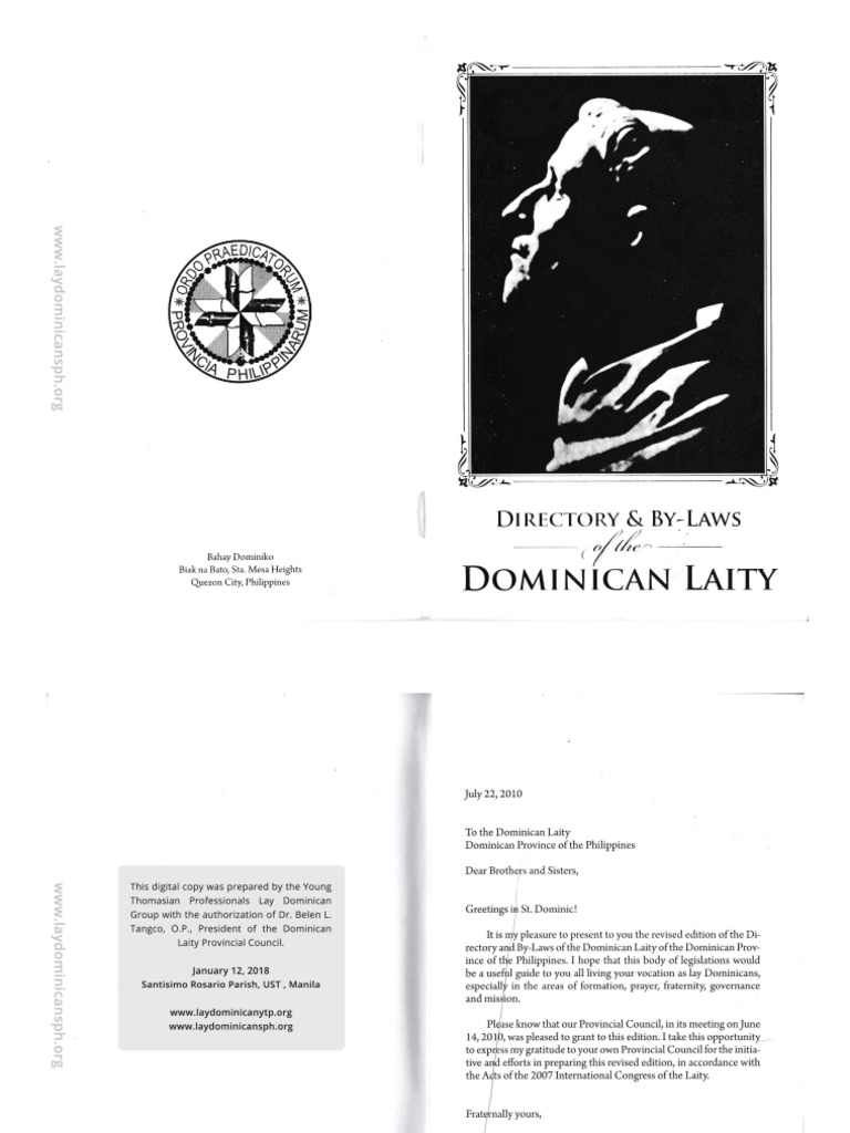 Directory and By-Laws of The Dominican Laity | PDF