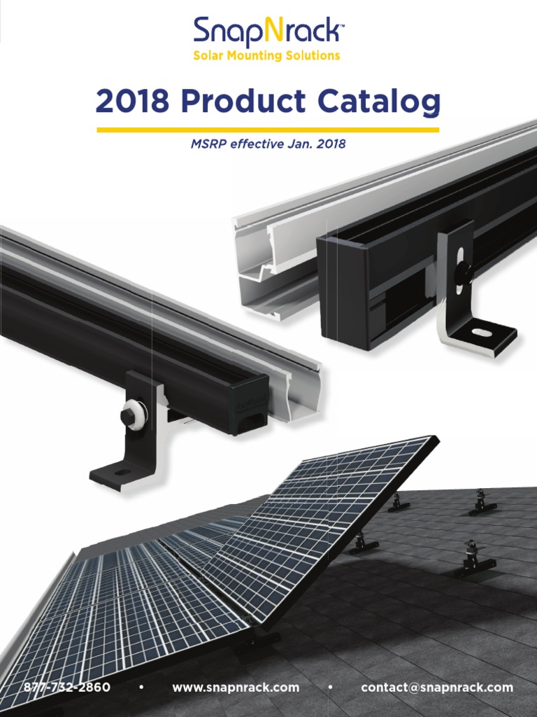 SnapNrack 2018 Product Catalog | PDF | Pipe (Fluid Conveyance ...