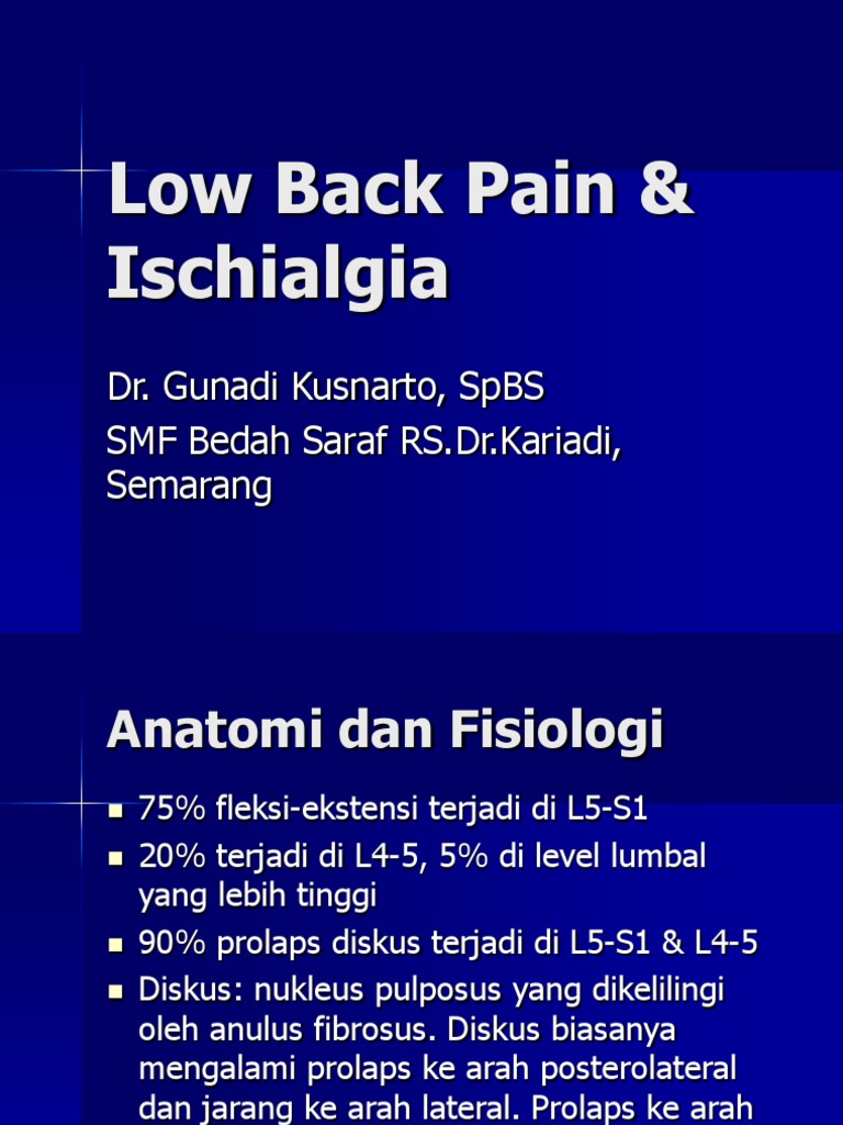 Low Back Pain & Ischialgia-Revisi | PDF