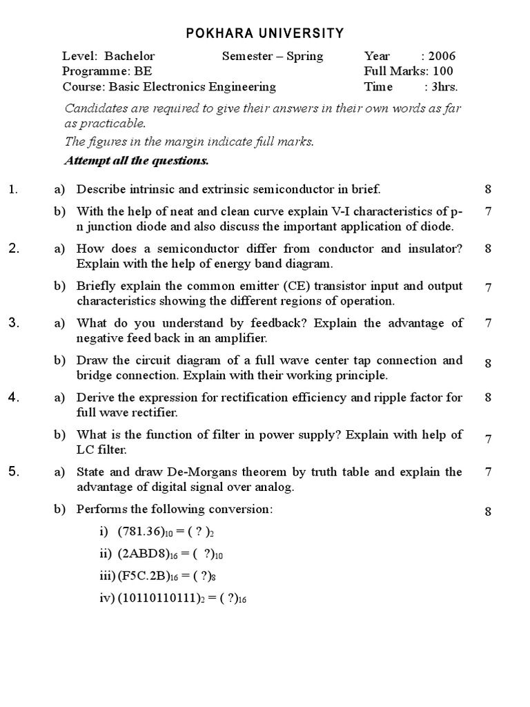 Basic Electronics Engineering | PDF