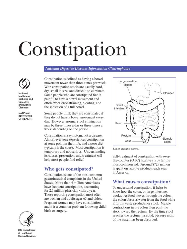 Constipation: Who Gets Constipated? What Causes Constipation? | PDF | Constipation | Rectum
