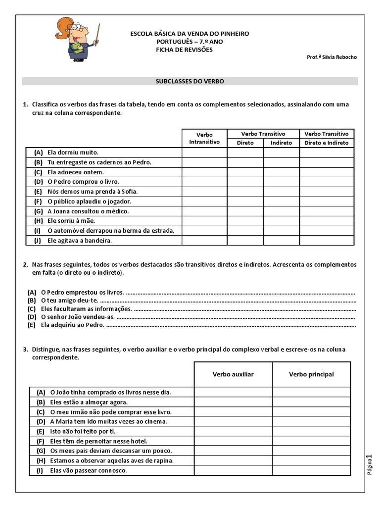 Subclasses Verbo | PDF | Idiomas