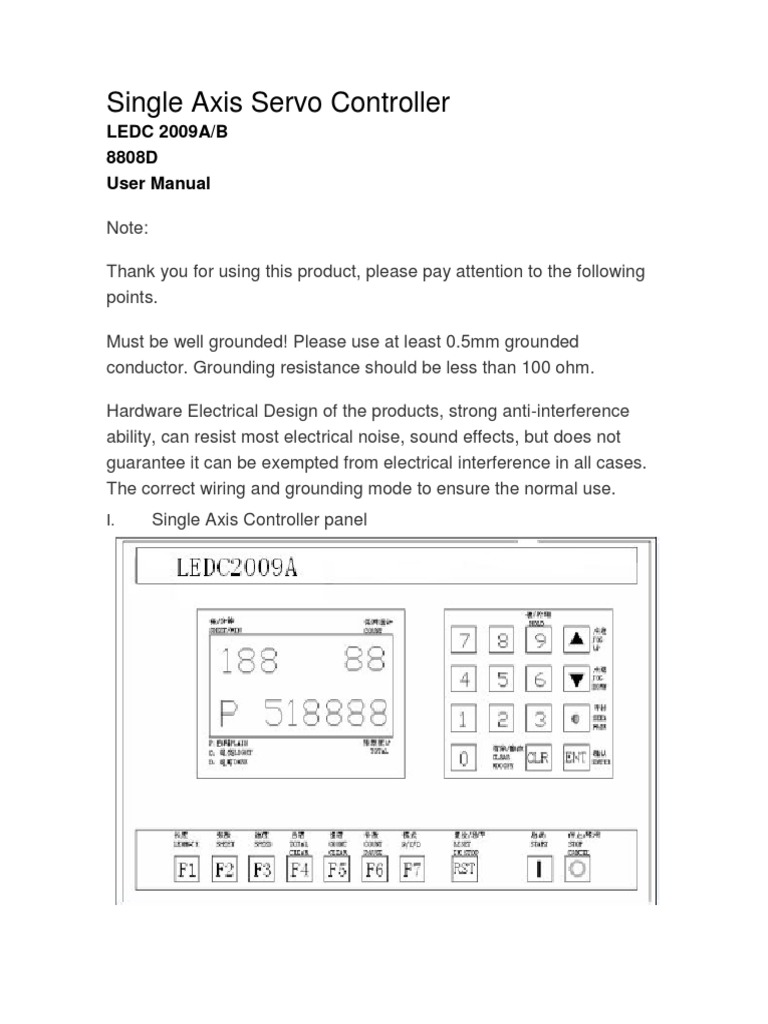 Single Axis Servo Controller | PDF | Power Supply | Electric Motor