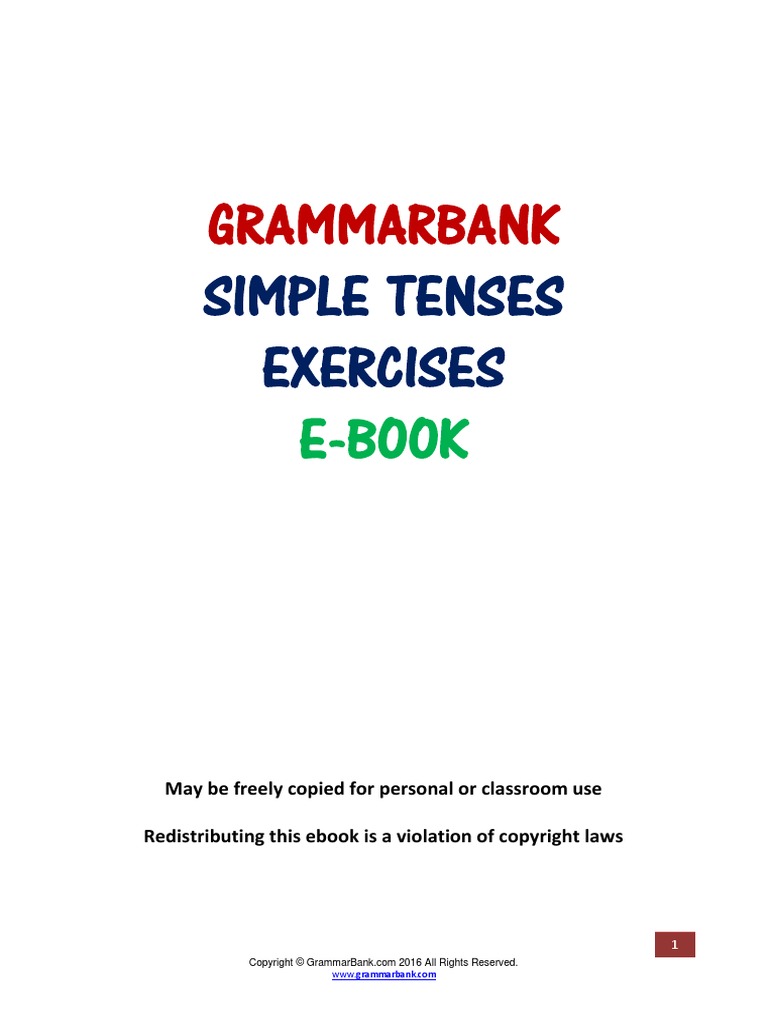 Simple Tenses | PDF | Grammatical Tense | All Rights Reserved