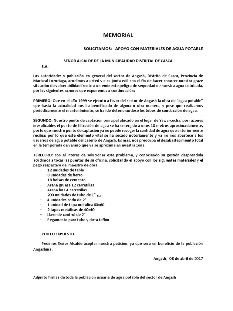 Modelo Memorial | PDF