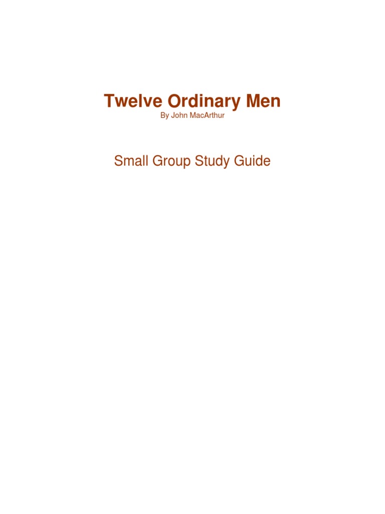 12 Ordinary Men 10 Week Study Guide | PDF | Judas Iscariot | Saint Peter