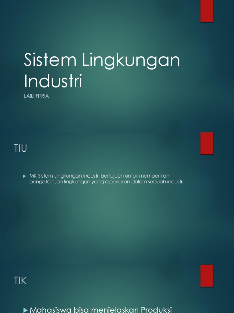 Sistem Lingkungan Industri | PDF
