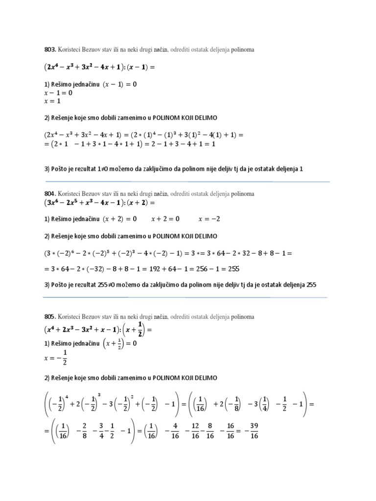 Bosko Polinomi - Bezuov Satav | PDF