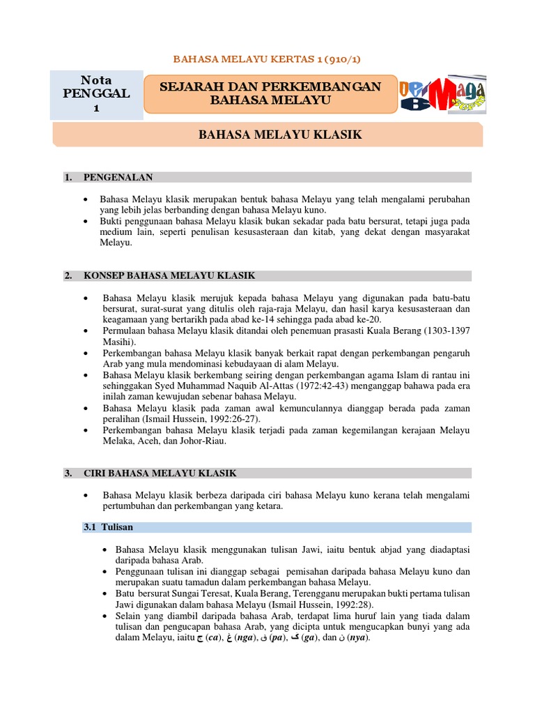 Nota - BM Klasik | PDF