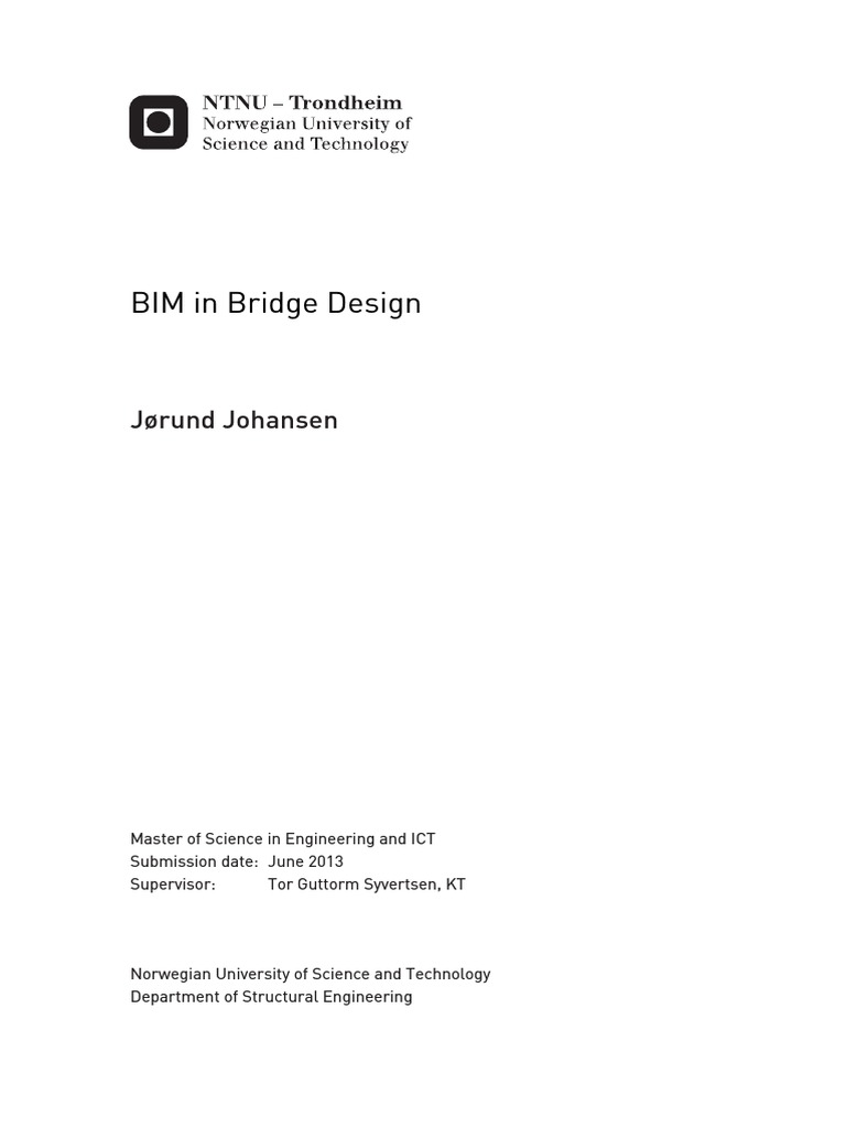 BIM in Bridge Design - 638318 - FULLTEXT01 PDF | PDF | Building ...