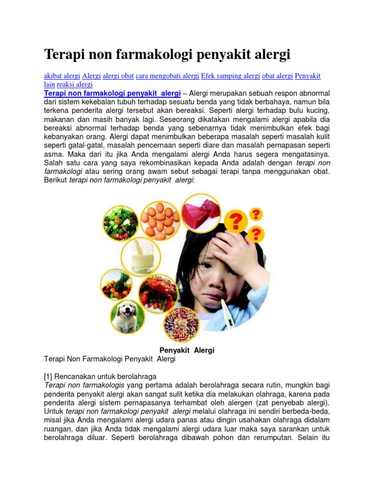 Terapi Non Farmakologi Penyakit Alergi | PDF | Pengembangan Diri ...