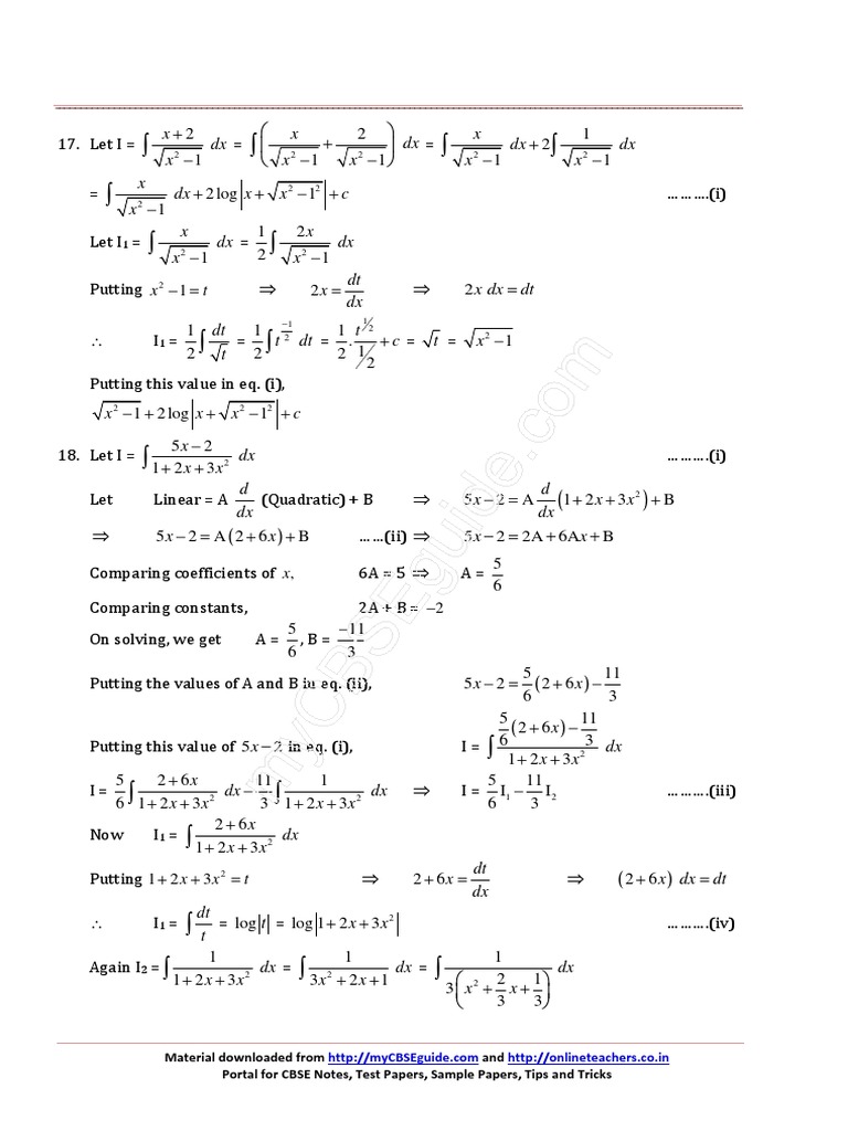X Integrals 21 | PDF | Mathematical Analysis | Algebra